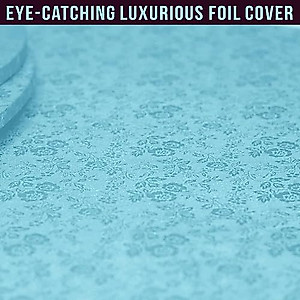 Cake Boards (4 Pack, 12 inch, Blue), Reusable Round Cake Drums for Showstopping Desserts, Heavy-Duty Disposable Cardboard Cake Bases W/ Elegant Patterns, Cake Decorating Supplies by PixiPy