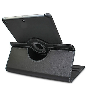 Tendmart Case Compatilbe with ipad 9th 7th / 8th Generation 10.2 inch Model MK2K3LL/A MK2L3LL/A MK2N3LL/A, MK2P3LL/A- 360 Degree Rotating Protective Stand Cover Auto Wake Sleep (Black)