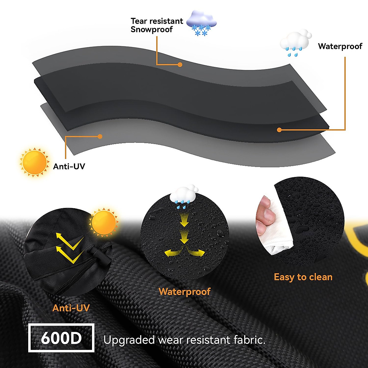 PASONIKA Ice Maker Cover, Waterproof Countertop Appliances Ice Machine Cover, Home Garage Office Universal Appliances Dust Resistant Protector, Black