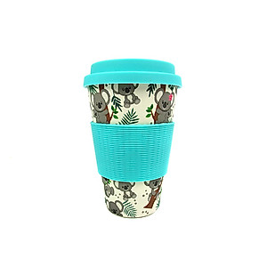 TINYMILLS Koala 14oz Travel Mug Eco-Friendly Reusable Plant Fiber Travel Mug Birthday Gift Stocking Stuffer Teacher Birthday Holiday Gift