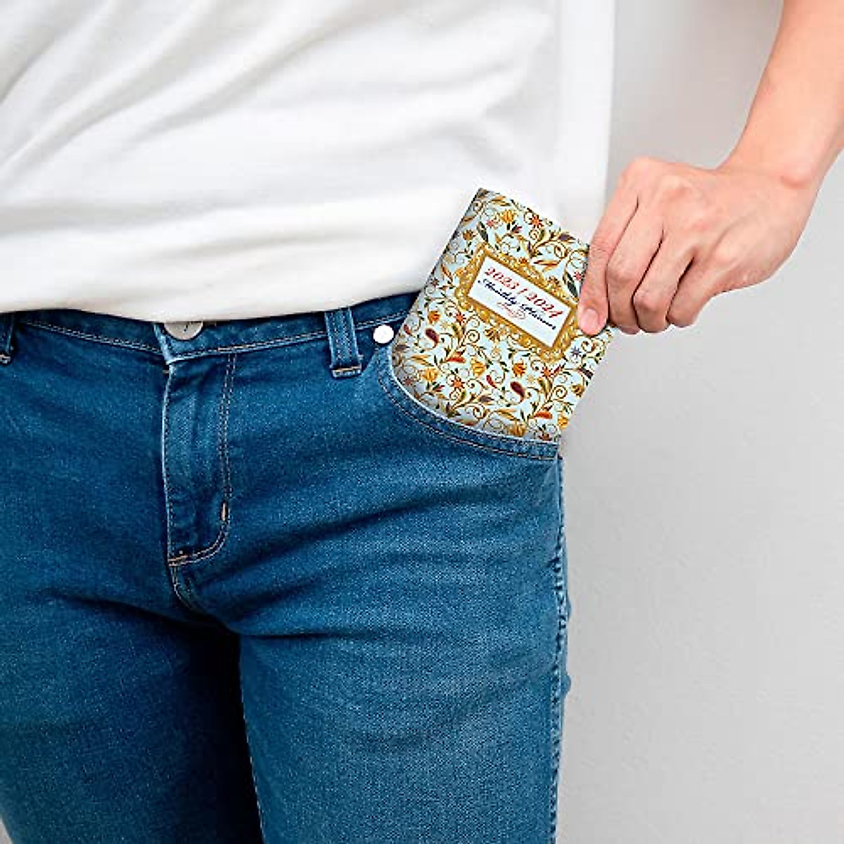 Tuscan Delight | 2023-2024 3.5 x 6.5 Inch Two Year Monthly Pocket Planner Calendar | Foil Stamped Cover | BrownTrout | Stationery Elegant Exclusive