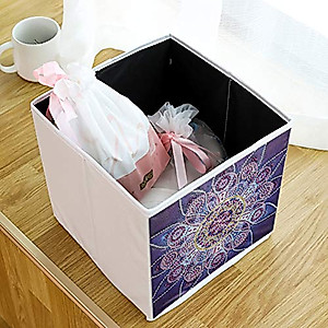 Storage Cubes with Diamond Painting, Organizer Container Folding Storage Box 5D DIY Diamond Painting Kits Art Craft for Desktop Toys Sundries Pantry Closet, Toys, Bedroom Organizer