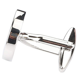 Dannyshi Mens Classic Stainless Steel Initial Cufflinks 26 Alphabet Initial Letter Cufflinks Business Wedding Shirts A-Z (M)