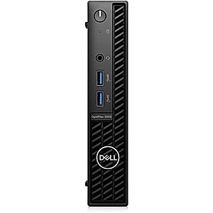Dell OptiPlex 3000 Desktop Computer - Intel Core i5 12th Gen i5-12500T Hexa-core (6 Core) 2 GHz - 16 GB RAM DDR4 SDRAM - 256 GB M.2 PCI Express NVMe 3.0 x4 SSD - Micro PC - Black