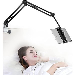Tablet Stand for Bed, Adjustable and Foldable Tablet Stand Holder with 360 Degree Rotation for 4.7-10.5 inch iPhone Ipad Cellphone Tablet