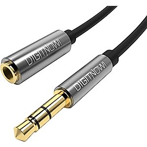 Headphone Extension Cable,3.5mm TRS 1/8 Male to 1/8 Female Stereo Extension Cord Adapter,Audio Aux Jack Extender for Amplifiers,Guitar, Keyboard Piano,Home Theater, Mixing Console,Headphones