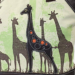 Chala Handbags Safari Giraffe Canvas Tote Purse