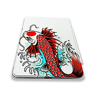 Cute Kawaii Japanese Fish Koi Pattern Case Compatible with All Generations iPad Air Pro Mini 5 6 11 inch 12.9 10.9 10.2 9.7 7.9 Plastic Fabric Cover Slim Smart Stand SN977 (8.3" Mini 6th gen)