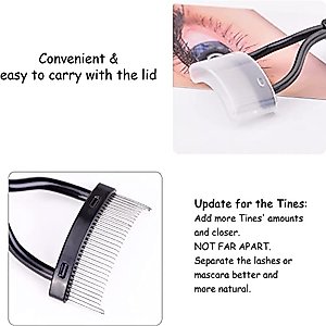 2023 NEWEST Steel Brow Brush Comb、 Eyelash Comb Curlers 、 Double-Ended Eyebrow Brush and Makeup Grooming Cosmetic Brushes Tool Eyelash Separator Mascara Applicator(3 Pieces Set)