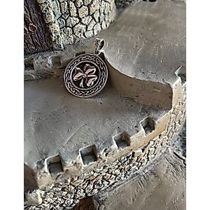 Jewelry Trends Celtic Good Luck Clover Shamrock Sterling Silver Pendant