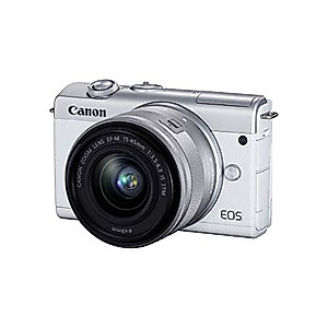 Canon EOS M200 EF-M 15-45mm is STM Kit (White) (Renewed)