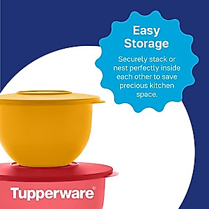 Tupperware Brand Impressions 6-Piece Classic Bowl Set (3 Bowls + 3 Lids) - Dishwasher Safe & BPA Free - Airtight, Leak-Proof Food Storage Containers for Fridge & Pantry