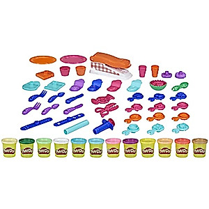 Play-Doh Kitchen Creations Fun Factory Playset, Arts and Crafts Toy for Kids 3 Years and Up with 12 Cans and 42 Tools (Amazon Exclusive)