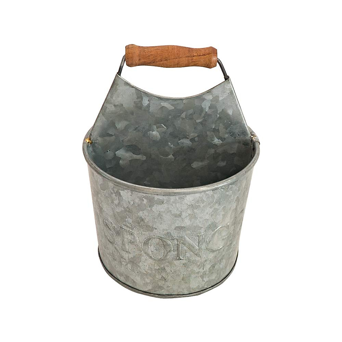 NIRMAN Rustic Galvanized Farmhouse Dish Sponge Holder, Utensil Caddy,Kitchen Countertop Caddy.