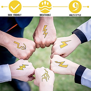 144 Pieces Lighting Bolt Tattoos Lightning Bolt Stickers Lightning Bolt Hand Temporary Tattoos Accessories Apparel Accessories for Birthday Party Favor Decorations,9 Styles