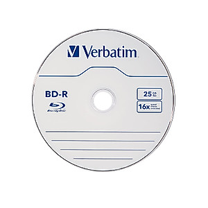 Verbatim BD-R 25GB 16X Blu-ray Recordable Media Disc - 50 Pack Spindle - 98397