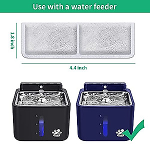 8 Pack Replacement Filters with 8 Pack Replacement Pump Filters for Kastty Battery Operated Cat Water Fountain, Made of Activated Carbon and PP Cotton, Food Grade Water Fountain Filters