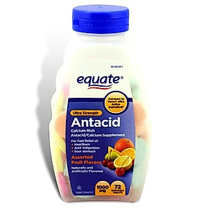 Equate - Antacid Tablets, Ultra Strength 1000 mg, 72 Chewable Tablets, Compare to Tums