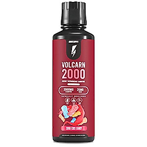 InnoSupps Volcarn 2000 - Advanced Fat Burning Liquid | L-Carnitine, GBEEC, Boost Energy, ATP Enhancer | Caffeine Free, No Artificial Sweeteners | 32 Servings (Sour Kids Candy)