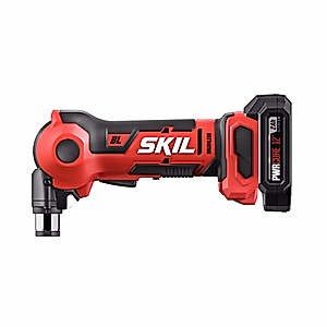 SKIL PWR CORE 12 Brushless 12V Auto Hammer Kit includes 2.0Ah Lithium Battery and PWR JUMP Charger - AH6552A-10, Red