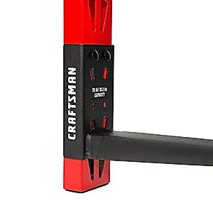 Craftsman 6-Arm, 10-Inch Deep Cantilever Rack Workshop for Wood, Lumber or Pipe Storage System, Arms Feature Anti-Marring Rubberized Coating and Roll Stops, 150-pound Capacity
