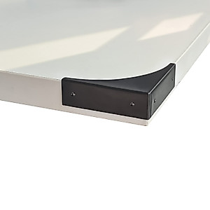 Eforlike 4 Piece Antique Metal Box Corner Protector Edge Safety Guard Cabinet Furniture Corner Metal Bumpers (Black)