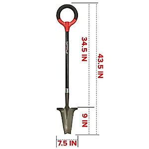Radius Garden 23311 Root Slayer Perennial Shovel, Red