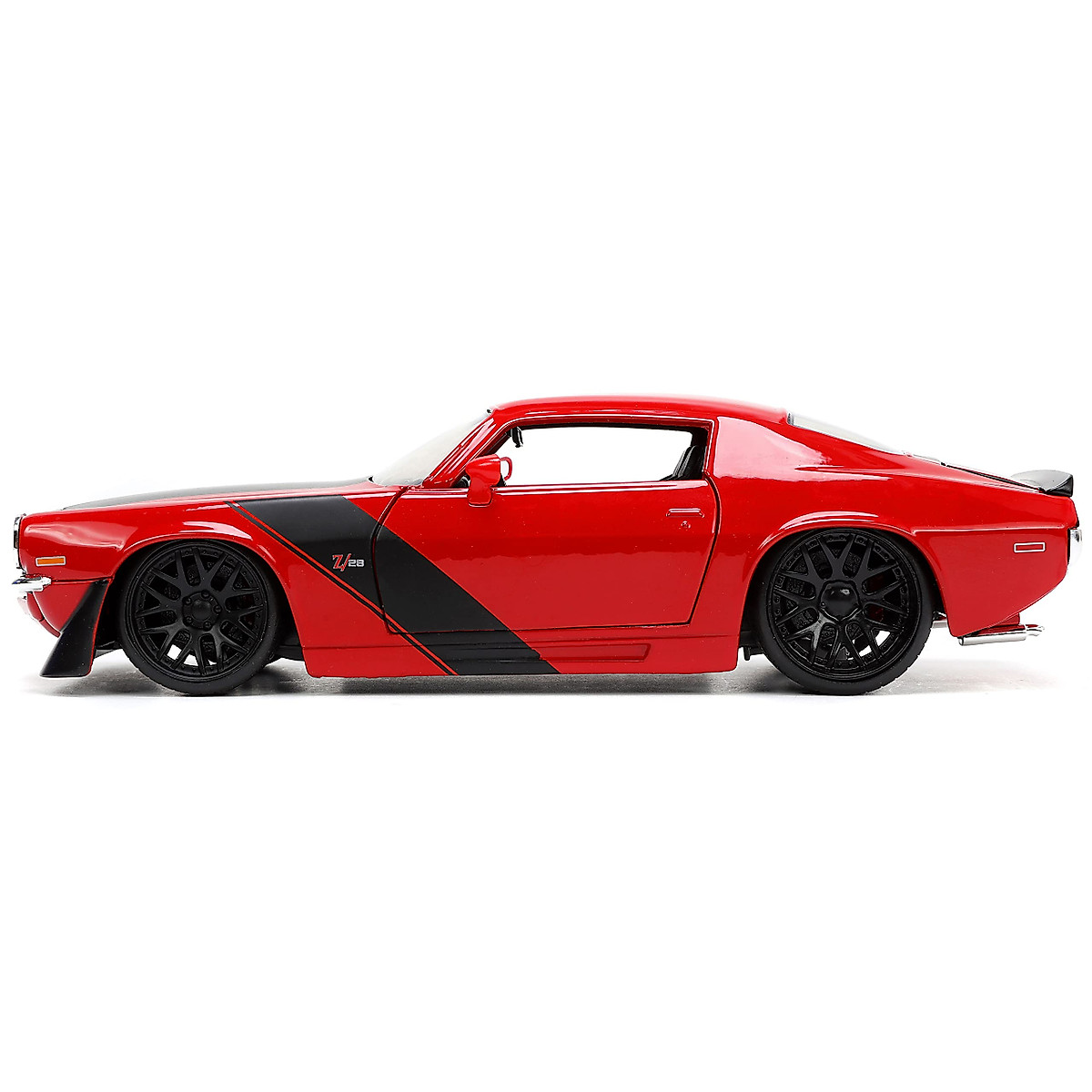 Jada Toys Big Time Muscle 1:24 1971 Chevy Camaro Z28 Die-cast Car Red/Black, Toys for Kids and Adults