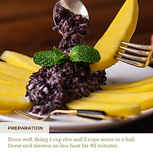 Fresh & Wild | Purple Sticky Rice | Jasmine Rice Variation from Thailand | Exotic Grains | 1 lb | Chef-inspired Ingredients