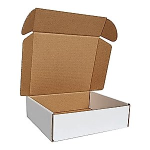 CH-BOX 50 Pack 7x6x2'' Small Shipping Boxes, Corrugated Cardboard Mailers for Business, White (CM762)