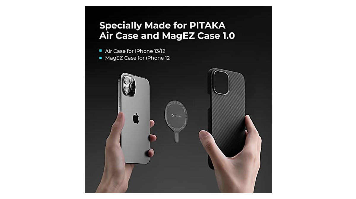 PITAKA Universal MagSafe Ring for iPhone 13/12 Cases & Chargers