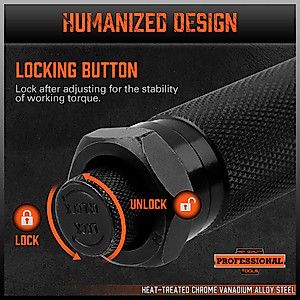 HORUSDY 3/8-Inch Drive Click Torque Wrench, 10-80 Ft-Lb, Quick Release Ratchets, Black