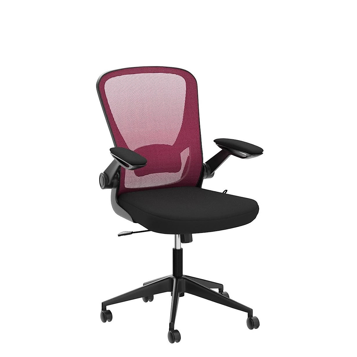 Home Office Chair Ergonomic Desk Chair Mesh Computer Chair with Lumbar Support Flip-up Arms Swivel Rolling Executive Task Chair Adjustable Chair for Adults(Pink)