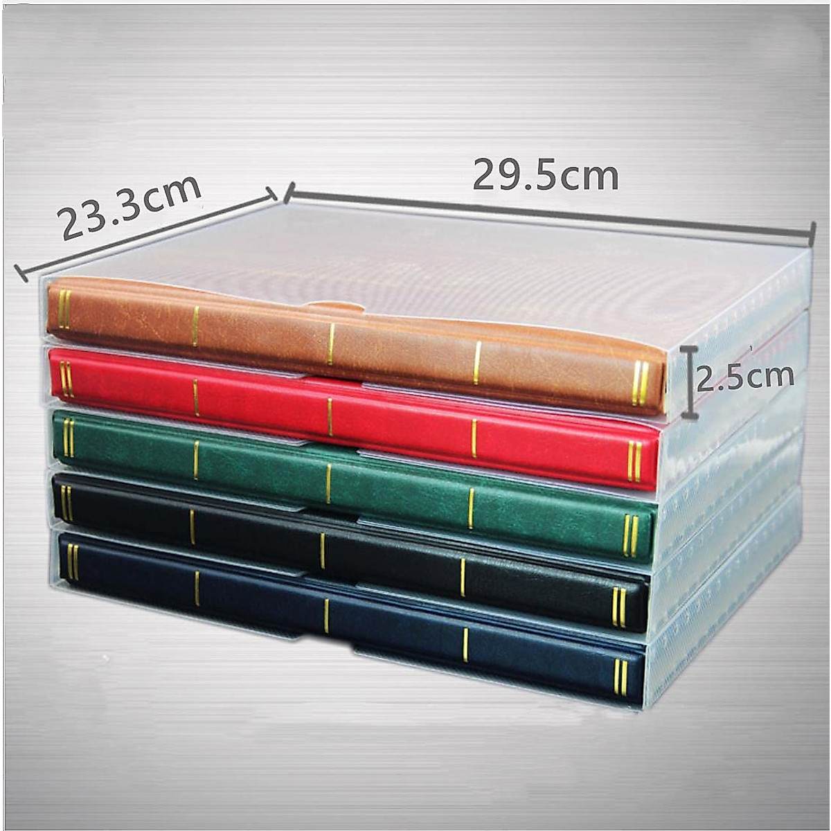 Stamp Albums Stockbook for Collectors, 5 Rows and 6 Rows Pockets, 10 Sheet Black