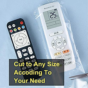 cooler depot 20 pcs Heat Shrink Wrap Bags for Remote Control (4.5X11inch) Clear Dust Proof Protective Case Film Cover Air Conditioner Video TV