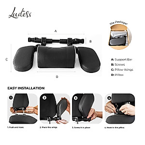 LUDESS Car Headrest Pillow, Car Neck Pillow, Roadpal Adjustable Headrest, Car Seat Head Support, Road Pal Headrest, Car Seat Headrest Pillow, Neck Pillow for Car
