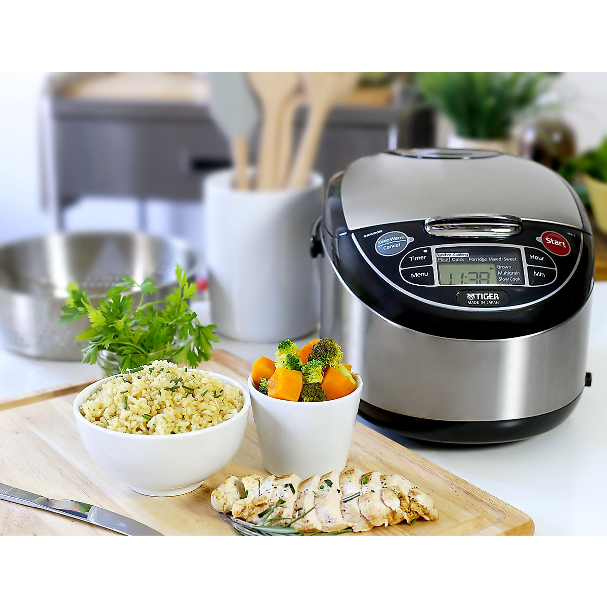 Tiger PDU-A30U-K Electric Water Boiler and Warmer + Tiger JAX-T10U-K 5.5-Cup Micom Rice Cooker