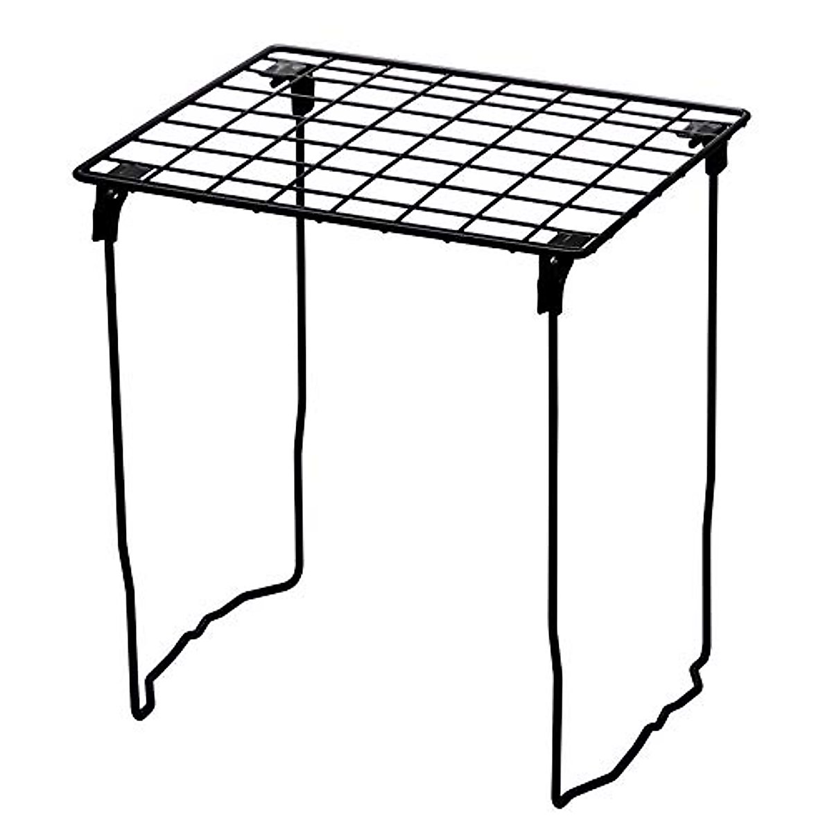 LockerMate Stac-A-Shelf Locker Organizer Shelf, Stackable, Extra Tall, Fits Standard Size School Lockers, Black