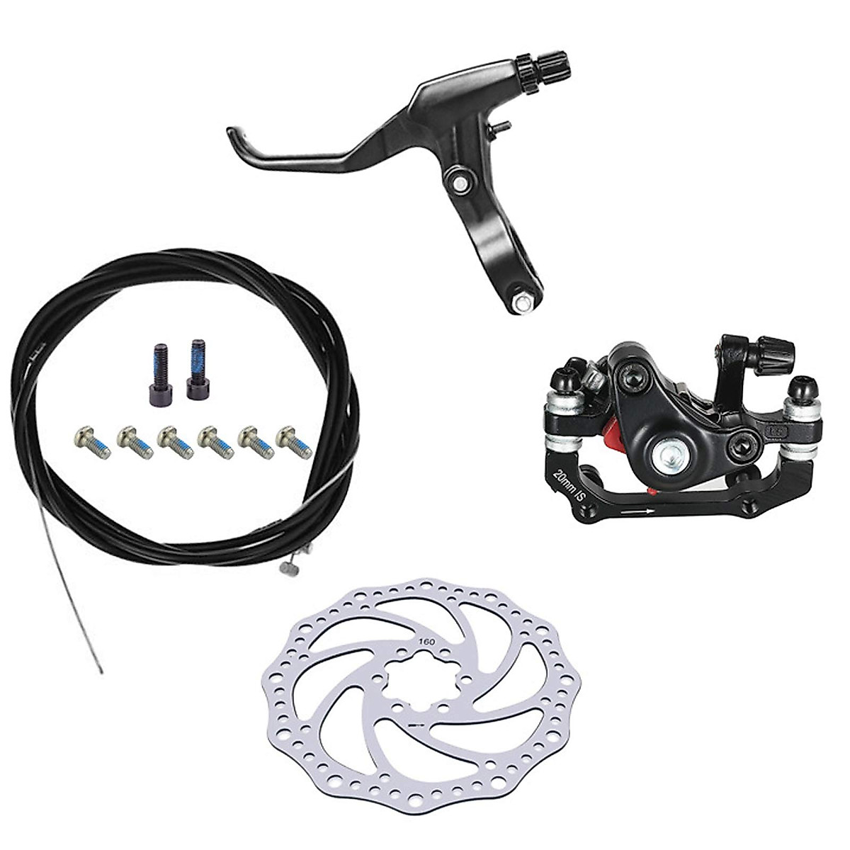 SENQI Aluminum Alloy Disc Brake Kit Front and Rear for Mountain Bikes Folding Bikes Bicycle Brake Kit Mechanical Disc Brake Set