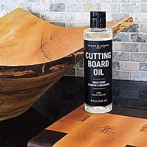 Caron & Doucet - Cutting Board & Butcher Block Conditioning & Finishing Oil | 100% Coconut Derived & Vegan, Best for Wood & Bamboo Conditioning & Sealing | Does NOT Contain Mineral Oil!