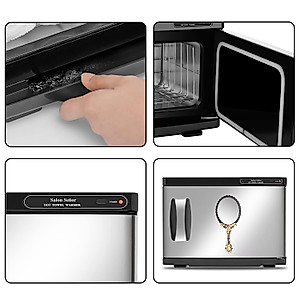 Salon Señor Towel Warmer,Hot Towel Warmer Spa,Professional Small Towel Warmer with Mirror Door,Towel Warmer Cabinet for Facial (Black)