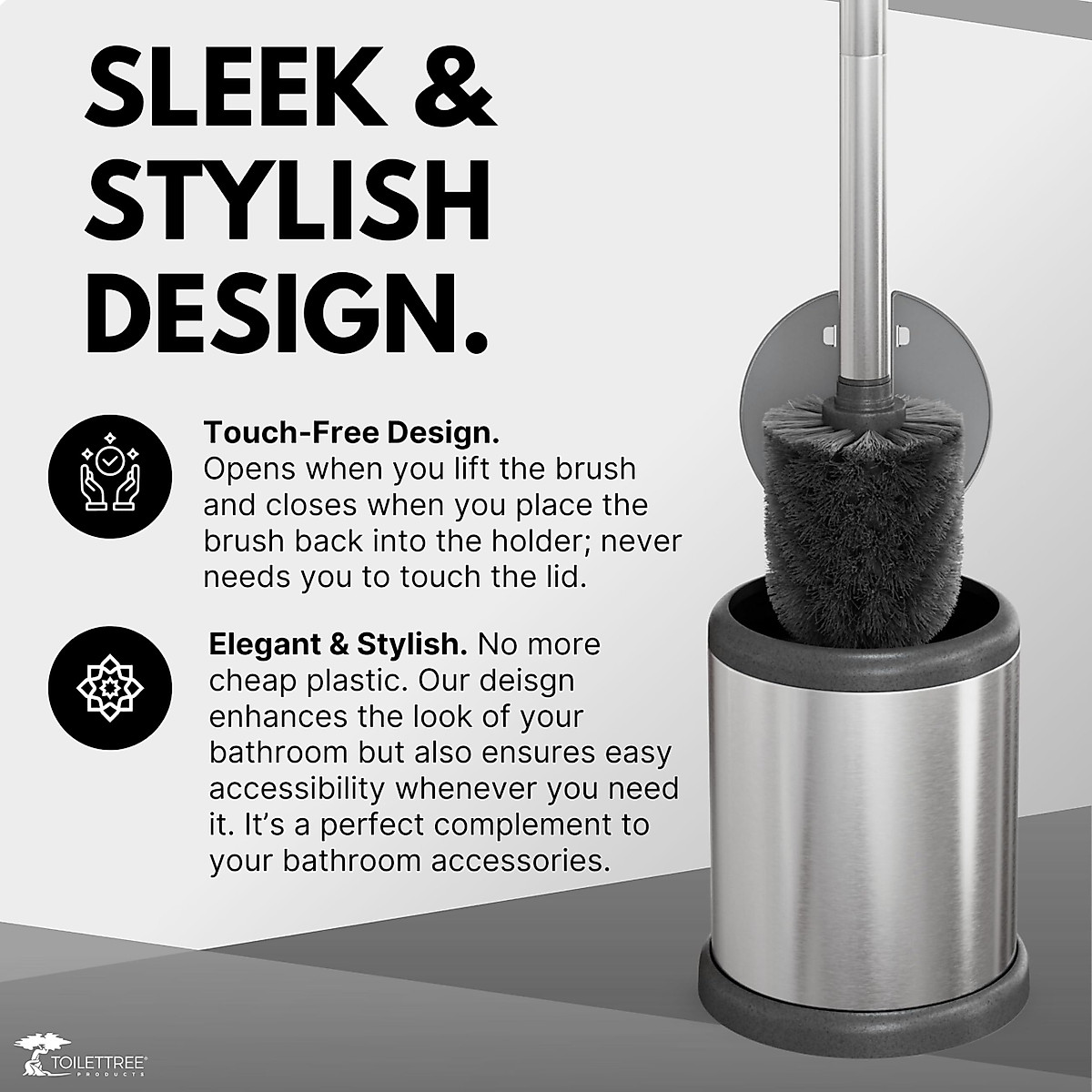 ToiletTree Products Deluxe Toilet Brush with Lid