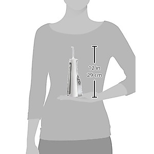 Waterpik Water Flosser Cordless Dental Oral Irrigator for Teeth with Portable Travel Bag and 3 Jet Tips, Cordless Freedom ADA Accepted, WF-03, White