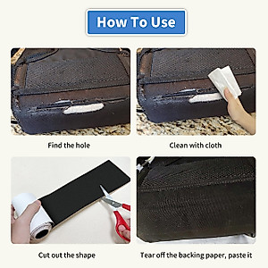 KING MOUNTAIN Canvas Repair Tape,Outdoor Gear Patch, 4×63 Inches,Waterproof,Self-Adhesive for Repairing Boat Covers,Sun Shades,Sofas,Tents,Lounge Chairs,Awnings (Black)