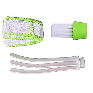 Mini Duster for Car Air Vent, Set of 3 Automotive Air Conditioner Cleaner and Brush, Dust Collector Cleaning Cloth Tool for Keyboard Window Leaves Blinds Shutter Glasses Fan
