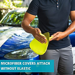 Invisible Glass 95160 2-Piece Quick Change Reach and Clean Tool a Window and Windshield Wand Glass Cleaning Tool for Those Hard-to-Reach Places in Your Car and Home Washable Reversible and Extendable