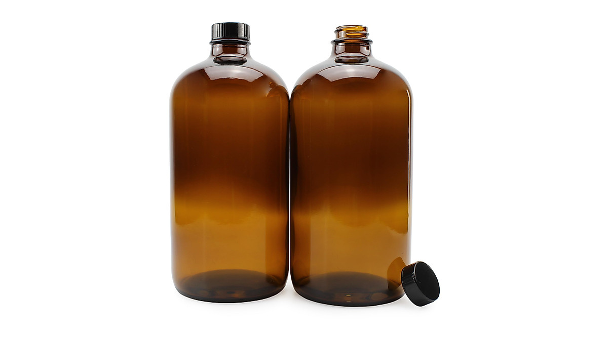 32oz Amber Kombucha Growler Bottles - 4-Pack for Brewing