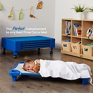 ECR4Kids Blanket, Rest Time Accessories, White, 12-Pack