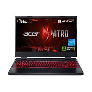 Acer Nitro 5 AN515-58-525P Gaming Laptop | Intel Core i5-12500H | NVIDIA GeForce RTX 3050 Laptop GPU | 15.6" FHD 144Hz IPS Display | 8GB DDR4 | 512GB PCIe Gen 4 SSD | Killer Wi-Fi 6 | Backlit Keyboard