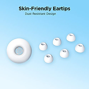 1MORE Omthing AirFree Buds, Wireless Earbuds Bluetooth 5.3 Headphones, 44 Hours Playtime, 8mm Dynamic Driver, Adjustable EQ Modes, Smart Noise Cancellation, White